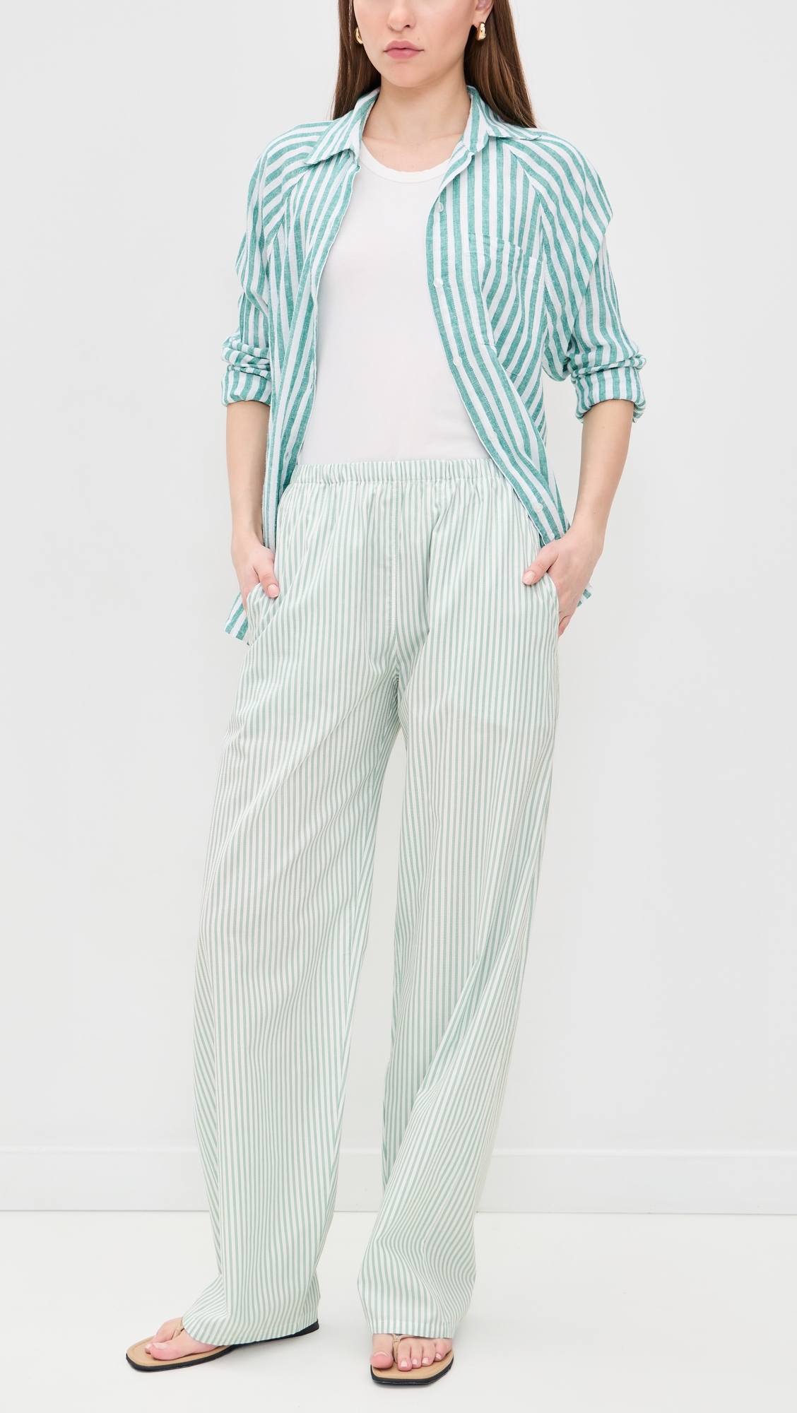 LESET Yoshi Stripe Wide Leg Pants